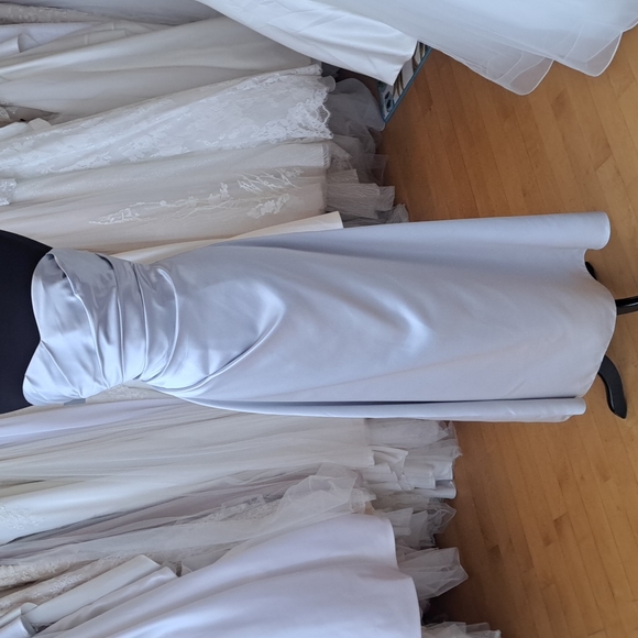 Jasmine | Dresses | Silver Satin Dress | Poshmark